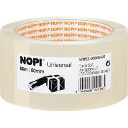 Nopi&reg; Packband Universal 4040, L 66 m x B 50 mm, transparent, 6 Rollen