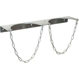 Bauer Gasflaschen-Wandhalterung GWH 230-II, Platz f&uuml;r 2 Gasflaschen bis &oslash; 230 mm, L 600 x B 135 x H 50 mm feuerverzinkt, mit Kettensicherung