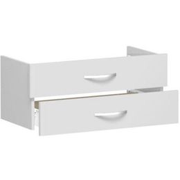 Schubladeneinsatz ALICANTE, 2 Sch&uuml;be = 1 Set, B 800 x T 400 x H 384 mm, lichtgrau