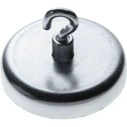 Kraftmagnet mit Haken, &Oslash; 36 mm, Haftkraft ca. 10 kg, verzinkt, 5 St&uuml;ck