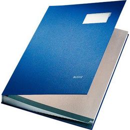 Leitz Unterschriftenmappe A4, 20 F&auml;cher, Karton/Polypropylen, blau