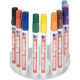 Edding Systembox Permanent-Marker 3000, inkl. 10 Marker, farbig sortiert