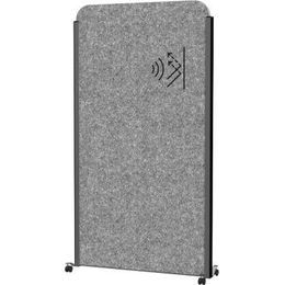 Mobiles Maul Stellwandsystem Maulcocoon Akustik, B 1000 x H 1800 mm, dunkelgraue Oberfl&auml;che, anthrazit