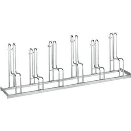 B&uuml;gelparker, 1-seitig, f&uuml;r Reifen bis B 55 mm, B 2100 x T 1850 x H 740 mm, Stahl feuerverzinkt, 6 Einstellpl&auml;tze, zerlegt