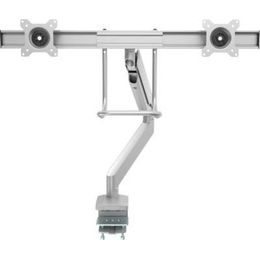 Monitorarm Fellowes&reg; Eppa&trade;, f&uuml;r 2 Displays bis 32" & je bis 8 kg, h&ouml;henverstell-/dreh-/schwenk-/neigbar, Crossbar-Design, Kabelf&uuml;hrung, Tischklemme, silber