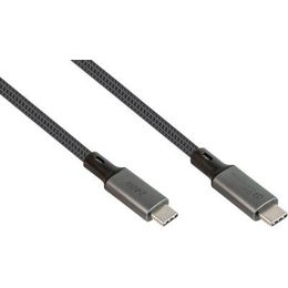 USB 4.0 Lade/-Datenkabel Good Connections, USB-C an USB-C, Leistung 240 W, bis 40 Gbit/s, L&auml;nge 0,5 m, schwarz