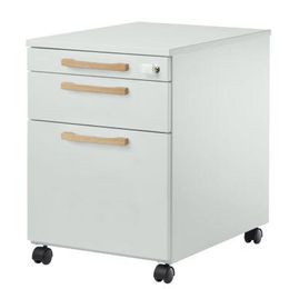 Sch&auml;fer Shop Sch&auml;fer Shop Select Rollcontainer Start Off Wood, Schub, H&auml;ngeregister & Utensilienauszug, B 432 x T 580 x H 595 mm, lichtgrau