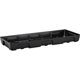 Auffangwanne f&uuml;r Kleingebinde CEMO 10/4, Volumen 21 l, f&uuml;r Regalfachma&szlig; 1000 x 400 mm, ohne Gitterrost, mit Zulassung, stapelbar, Polyethylen, schwarz