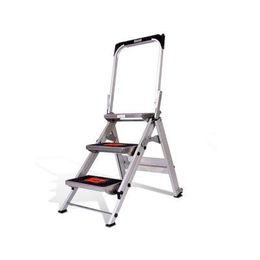 Sicherheitstreppe, mit B&uuml;gel, Aluminium, 3 Stufen