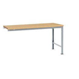 Manuflex Ansatztisch UNIVERSAL Spezial, Tischplatte Multiplex, 1750x1000, alusilber