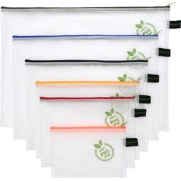 Rei&szlig;verschlussbeutel Foldersys, mit Halteschlaufe, PVC-frei, EVA-Folie transparent, 6 St&uuml;ck in Format A4-B6