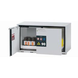 Sicherheitsunterbauschrank Typ 90 ASECOS UB-ST-90, 1 Schublade, 1 Fl&uuml;gelt&uuml;r, Anschlag links, Front Lichtgrau, B 1102 x T 502 x H 600 mm