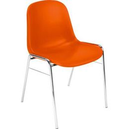 Nowy Styl Formschalenstuhl Beta, stapelbar, desinfektionsmittelbest&auml;ndig, Sitzh&ouml;he 460 mm, orange