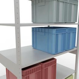 SCHULTE LAGERTECHNIK - Stecks.Grundr. mit L&auml;ngenriegel - 2500x1300x800 mm, Typ 150 kg
