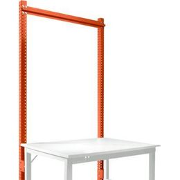 Manuflex Aufbauportal, Grundtisch SPEZIAL Arbeitstisch-/Werkbanksystem UNIVERSAL/PROFI, 1250 mm, rotorange