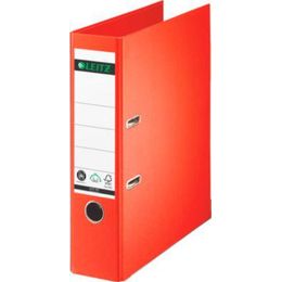 Leitz&reg; Ordner 1007/1008, DIN A4, R&uuml;ckenbreite 80 mm, einzeln, hellrot