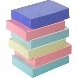 Post-it&reg; Haftnotizen, Recycling-Papier, 51 mm x 38 mm, 6 x 100 Blatt, farbig
