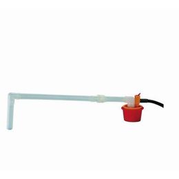 ASECOS Beh&auml;lterpumpe, 30 l/min, Rohr &Oslash; 22 mm, Eintauchtiefe 900 mm, Fu&szlig;betrieb mit Auslaufbogen, f&uuml;r schwache S&auml;uren und Laugen
