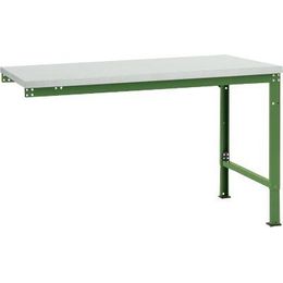 Manuflex Ansatztisch UNIVERSAL Spezial, Tischplatte Melamin, 1500x1000, resedagr&uuml;n