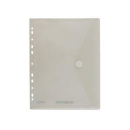 Sichttasche FolderSys FolderGreen&reg;, A4 Hochformat, 0,20 mm, mit Abheftstreifen & Klettverschluss, B 238/218 x H 310 mm, 100 % PCR-PP, transparent, 10 St&uuml;ck