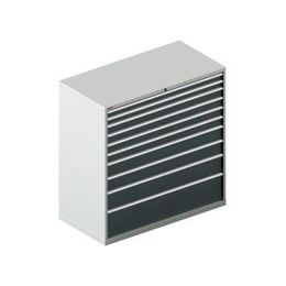 Sch&auml;fer Shop Sch&auml;fer Shop Select Schubladenschrank WSK 78&ndash;36 E, Stahl, 10 Sch&uuml;be, 75 kg Traglast, B 1431 mm x T 725 mm x H 1450 mm, lichtgrau/anthrazitgrau