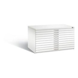 Planschrank aus Stahl, f&uuml;r Formate bis DIN A0, 10 Schubladen