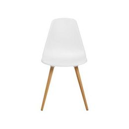 Schalenstuhl Topstar&reg; T 2020, 4-Fu&szlig;, desinfektionsmittelbest&auml;ndig, ohne Armlehnen, wei&szlig;/Buche