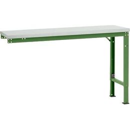Manuflex Ansatztisch UNIVERSAL Spezial, 1500 x 800 mm, Kunststoff lichtgrau, resedagr&uuml;n