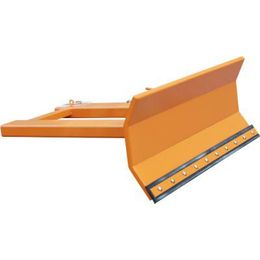 Bauer Schneeschieber SCH-L 1500, 1500 mm, f&uuml;r Gabelzinken, Gummisch&uuml;rfleisten, lackiert, gelborange RAL 2000