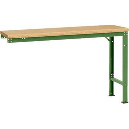 Manuflex Ansatztisch UNIVERSAL Spezial, 1500 x 800 mm, Multiplex natur, resedagr&uuml;n