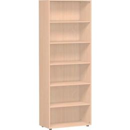 Regal PALENQUE, 6 OH, B 800 x T 400 x H 2160 mm, Buche-Dekor