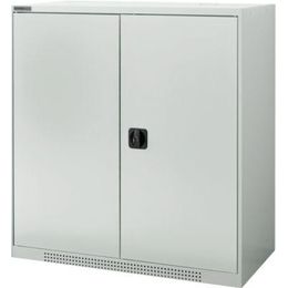 Sch&auml;fer Shop Sch&auml;fer Shop Genius Fl&uuml;gelt&uuml;rschrank FS, Stahl, mit Bel&uuml;ftungsl&ouml;chern, B 1055 x T 620 x H 1105 mm, 3 OH, lichtgrau/lichtgrau, bis 450 kg