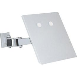 Dokumentenhalter f&uuml;r Arbeitstisch treston Quick Edge, A4, ESD-leitf&auml;hig, schwenkbarer Doppelarm, bis 5 kg, B 290 x T 330 mm, Stahl, lichtgrau RAL 7035