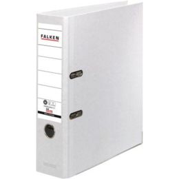 Falken Recycolor Ordner, DIN A4, R&uuml;ckenbreite 80 mm, wei&szlig;