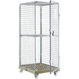 Rollbox Gr. 5 mit klappbarem Zwischenboden, grau