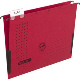 Elba chic&reg; ULTIMATE H&auml;ngetasche, f&uuml;r Formate bis DIN A4, Recyclingkarton, 25 St&uuml;ck, rot