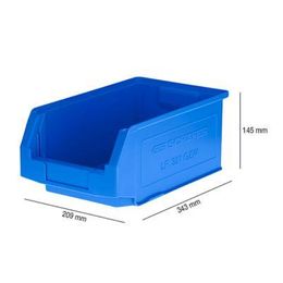 Sch&auml;fer Shop Sichtlagerkasten SSI Sch&auml;fer Serie PROFI LF 321, Polypropylen, L 343 x B 209 x H 145 mm, 7,5 l, blau
