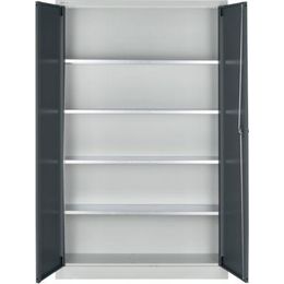 Sch&auml;fer Shop Sch&auml;fer Shop Select Materialschrank MSI 2512 S, B 1200 x T 500 x H 1935 mm, lichtgrau/anthrazitgrau