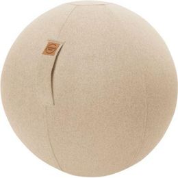 Sitzball FELT, Filzimitat 100% Polyester, waschbar, rei&szlig;fest, Trageschlaufe, beige