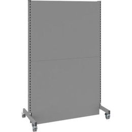 Sch&auml;fer Shop Sch&auml;fer Shop Select Schallschutz Stellwand, mobil, Grundfeld, mit 2 F&uuml;&szlig;en & Doppelrollen, B 1250 x T 740 x H 2000 mm, staubgrau RAL 7037