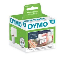 Dymo LabelWriter Mehrzweck-/Namens-Etiketten, permanent, 70 x 54 mm, 1 x 320 St&uuml;ck, wei&szlig;