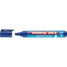 Edding 383 Flipchart-Marker, Keilspitze, blau, 10 St&uuml;ck
