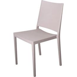 Konferenzstuhl Florence, stapelbar bis 4 St&uuml;ck, UV- & wasserbest&auml;ndig, Sitzh&ouml;he 460 mm, L 560 x B 460 x H 820 mm, Polypropylen, taupe, 4 St&uuml;ck