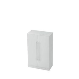 Fl&uuml;gelt&uuml;renschrank 3 OH, B 800 x T 420 x H 1270 mm, lichtgrau
