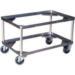 Gmoehling Fahrgestell f&uuml;r Transportk&auml;sten Typ 4, bis 200 kg, Lenk- und Bockrollen, Vollgummi-R&auml;der, L 724 x B 459 x H 440 mm, Stahl verzinkt