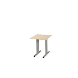 Sch&auml;fer Shop Sch&auml;fer Shop Select Besprechungstisch Planova Basic, Quadrat, T-Fu&szlig;, B 800 x T 800 x H 717 mm, Ahorn/wei&szlig;aluminium RAL 9006