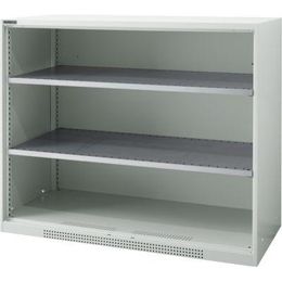 Sch&auml;fer Shop Sch&auml;fer Shop Genius Regalschrank FS, 3 OH, 2 h&ouml;henverstellbare Fachb&ouml;den, bis 450 kg, B 1343 x T 620 x H 1105 mm, Stahl, lichtgrau RAL 7035