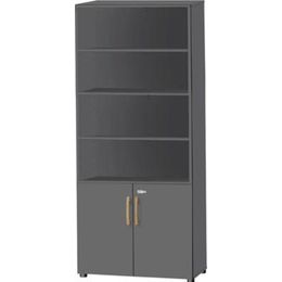Sch&auml;fer Shop Sch&auml;fer Shop Select Kombischrank Start Off Wood, 6 OH, abschlie&szlig;bar, B 800 x T 420 x H 2240 mm, Holz, graphit