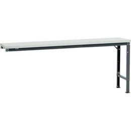 Manuflex Ansatztisch UNIVERSAL Spezial, 2000 x 800 mm, Kunststoff lichtgrau, anthrazit