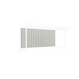 R&uuml;ckwand f&uuml;r &Uuml;berdachungssystem WSM Leipzig Grundeinheit, B 2250 mm, Trapezblech, grauwei&szlig; RAL 9002